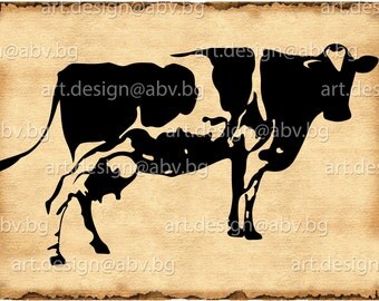 Unique cow dxf related items | Etsy