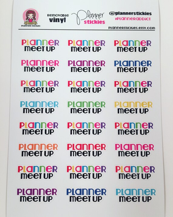 Vinyl Planner Meetup Removable Planner Stickers
