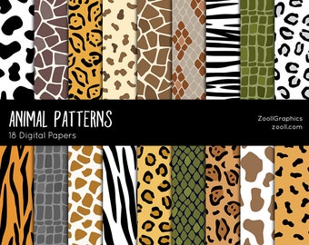Unique safari digital paper related items | Etsy