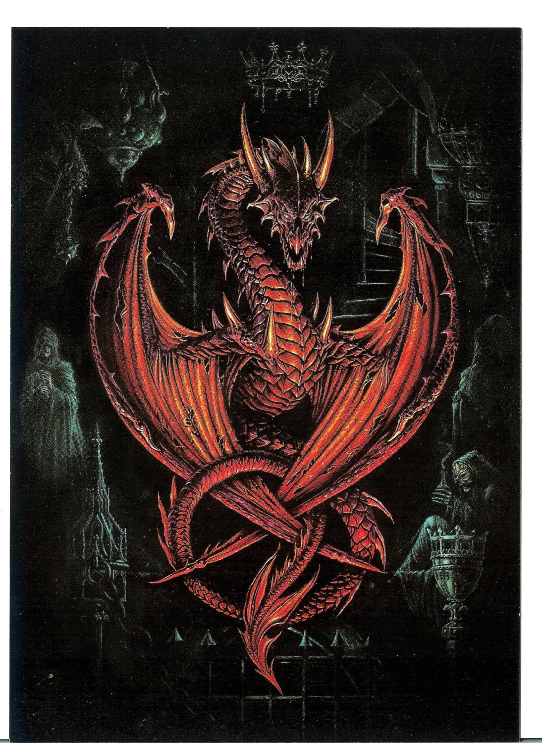 Alchemy Gothic Dragon postcard 4X 6 print art
