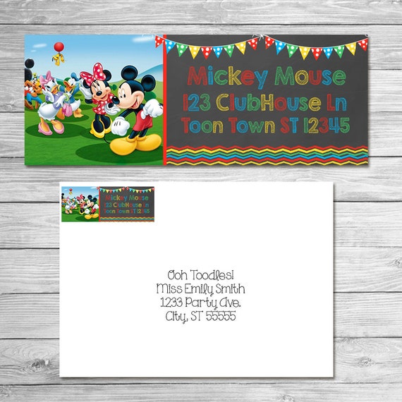 Mickey Mouse Clubhouse Return Address Labels 1 x 2 5/8 in