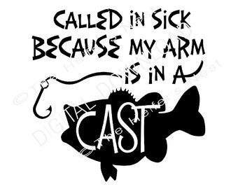 Funny fishing decal | Etsy