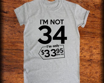 34th birthday shirt | Etsy
