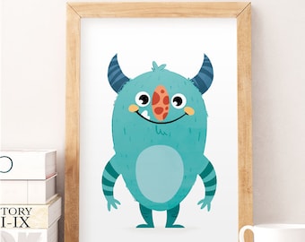 Little monster art | Etsy