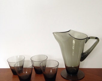 Hand blown pitcher | Etsy