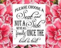 Popular items for no seating plan sign on Etsy