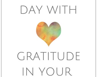 Gratitude print | Etsy