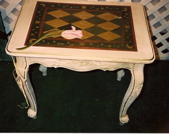 Painted side table | Etsy