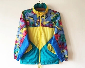 Unique colorful windbreaker related items | Etsy