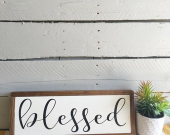 Blessed sign | Etsy