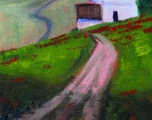 Unique barn oil painting related items | Etsy