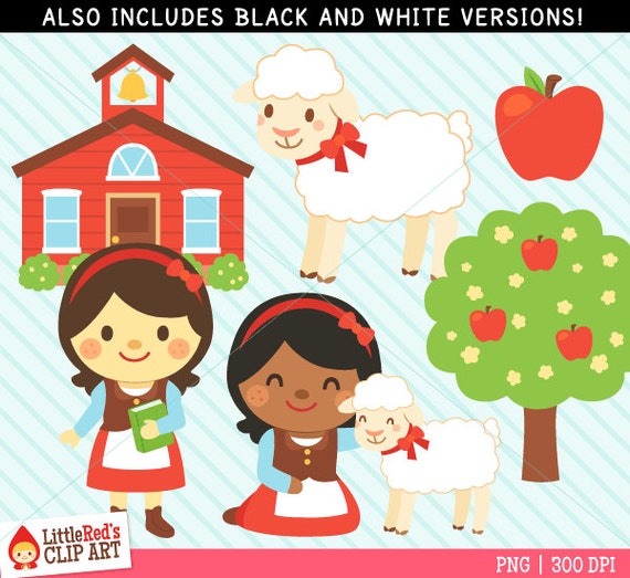 Mary Had A Little Lamb Clip Art