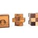 3 wooden brain teaser puzzle gift set graduation by KubiyaGames