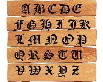 Old english stencil | Etsy