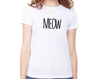 Meow t shirt | Etsy