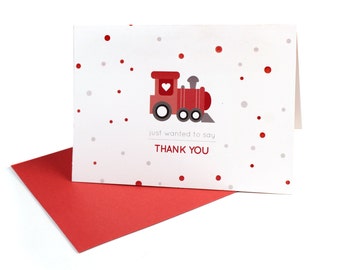 Unique train thank you note related items | Etsy