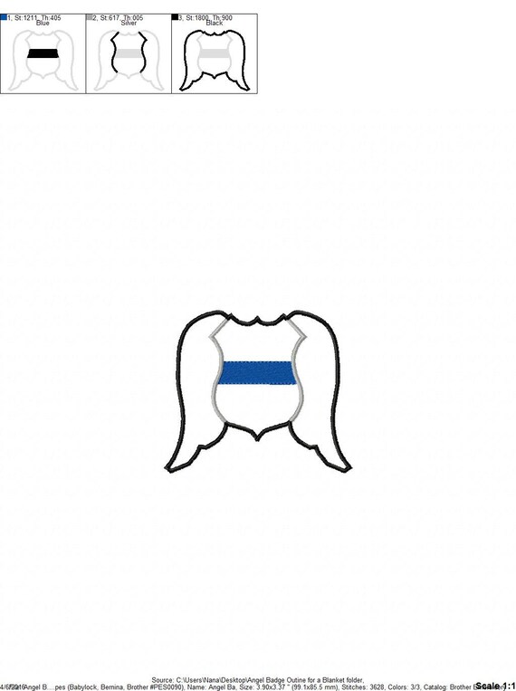 POLICE Guardian Angel Wings Thin Blue Line Cop Law