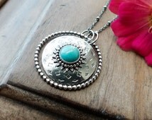 Unique turquoise medallion related items | Etsy
