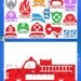 All transportation Set Clipart Digital Clip Art Graphics