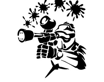 Paintball sticker | Etsy
