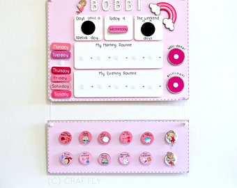 Personalised Childrens Routine Chart Morning Routine Evening