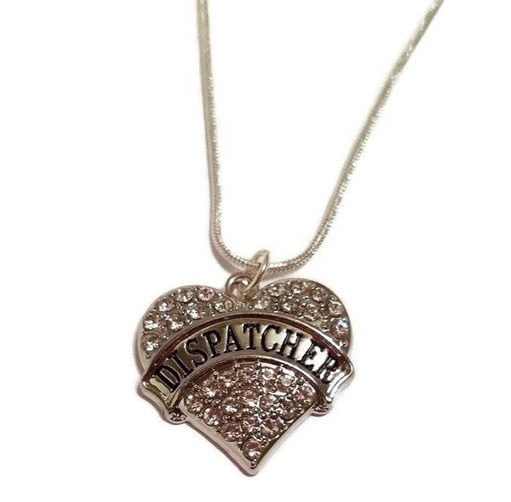 Dispatcher Heart Charm Necklace 911 by TheButterflyWife on Etsy