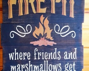 Fire pit sign | Etsy
