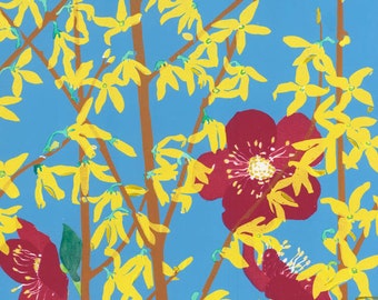Irises Hand Pulled Screen Print by SherryBucknerPrints on Etsy