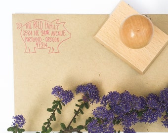 Unique pig rubber stamp related items | Etsy