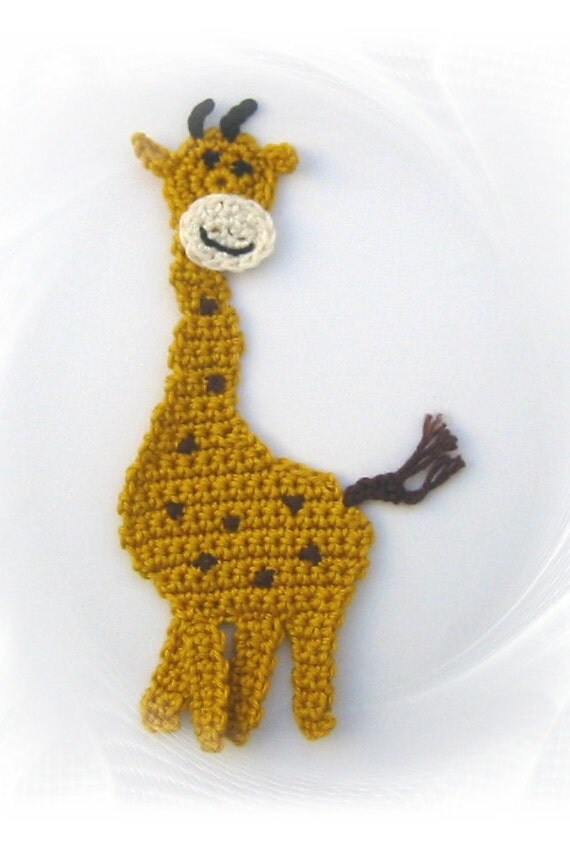 Giraffe crochet applique application crochet by SavoeDesign