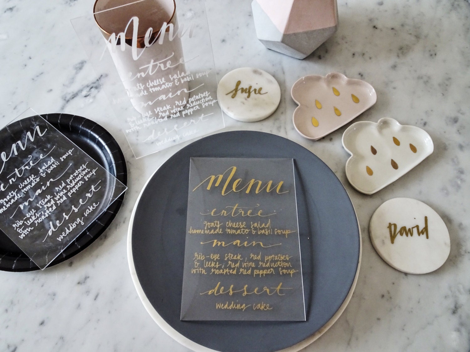 Metallic Gold Lettering Perspex Clear Sign Custom Hand Drawn / Acrylic ...