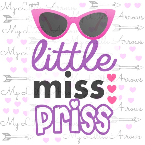 Little miss priss SVG DXF EPS png Files for by MyLittleArrows