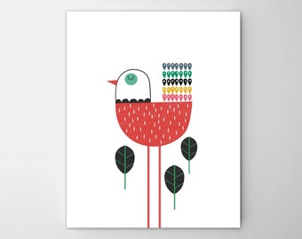 Unique colorful bird art related items | Etsy