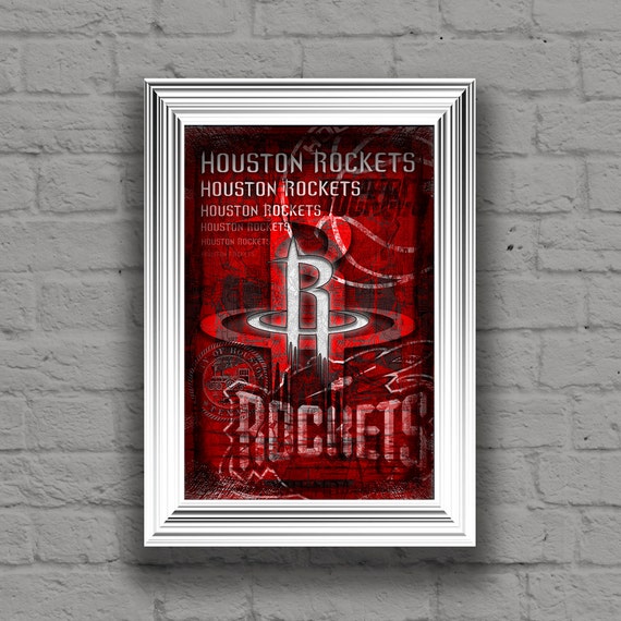 Houston Rockets Art Houston Rockets Poster Houston by McQDesign