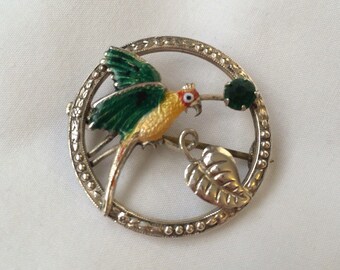 Parrot brooch | Etsy