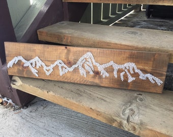 Mountain string art | Etsy