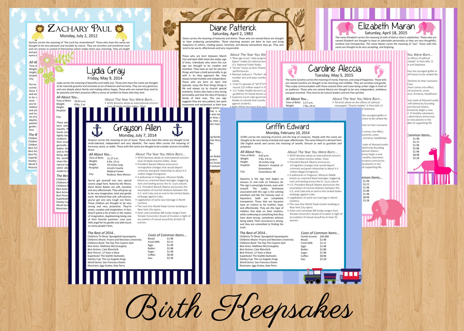 On The Day You Were Born Keepsake on-the-day-you-were-born-keepsake