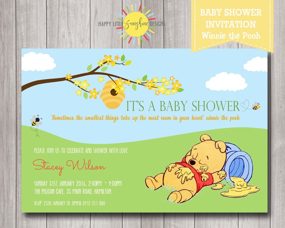 Winnie The Pooh Invitation Template