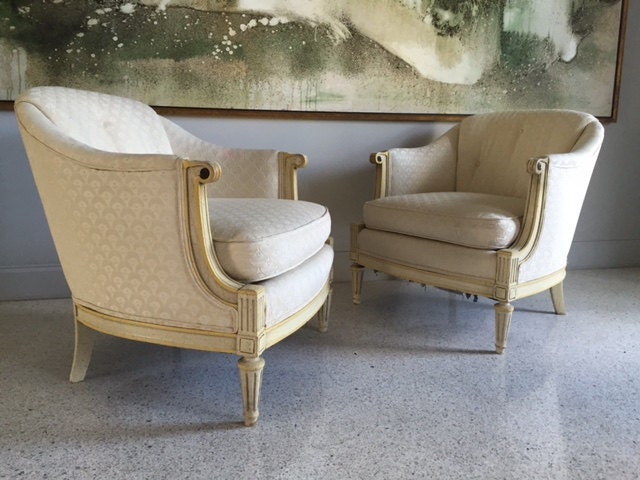 Pair Of Hollywood Regency Club Chairs. – Haute Juice