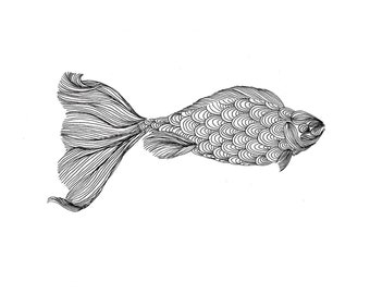 Zentangle fish | Etsy