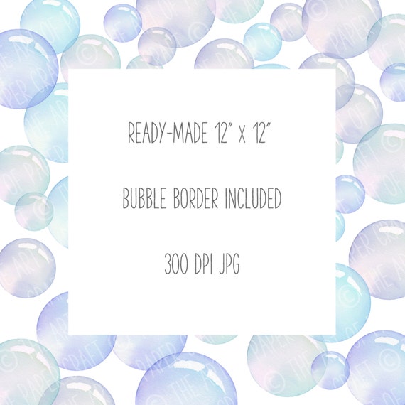 Hand-painted Watercolour Rainbow Bubbles Clip Art PNG elements
