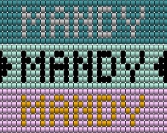 Beaded name bracelet | Etsy