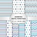 SALE Blue Geometric Digital Paper Digital Paper by KlampDesign