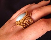 Unique macrame ring related items | Etsy