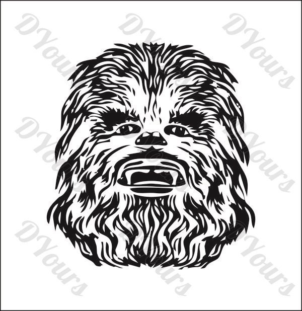 Chewbacca Star Wars Vector Model svg cdr ai pdf eps files
