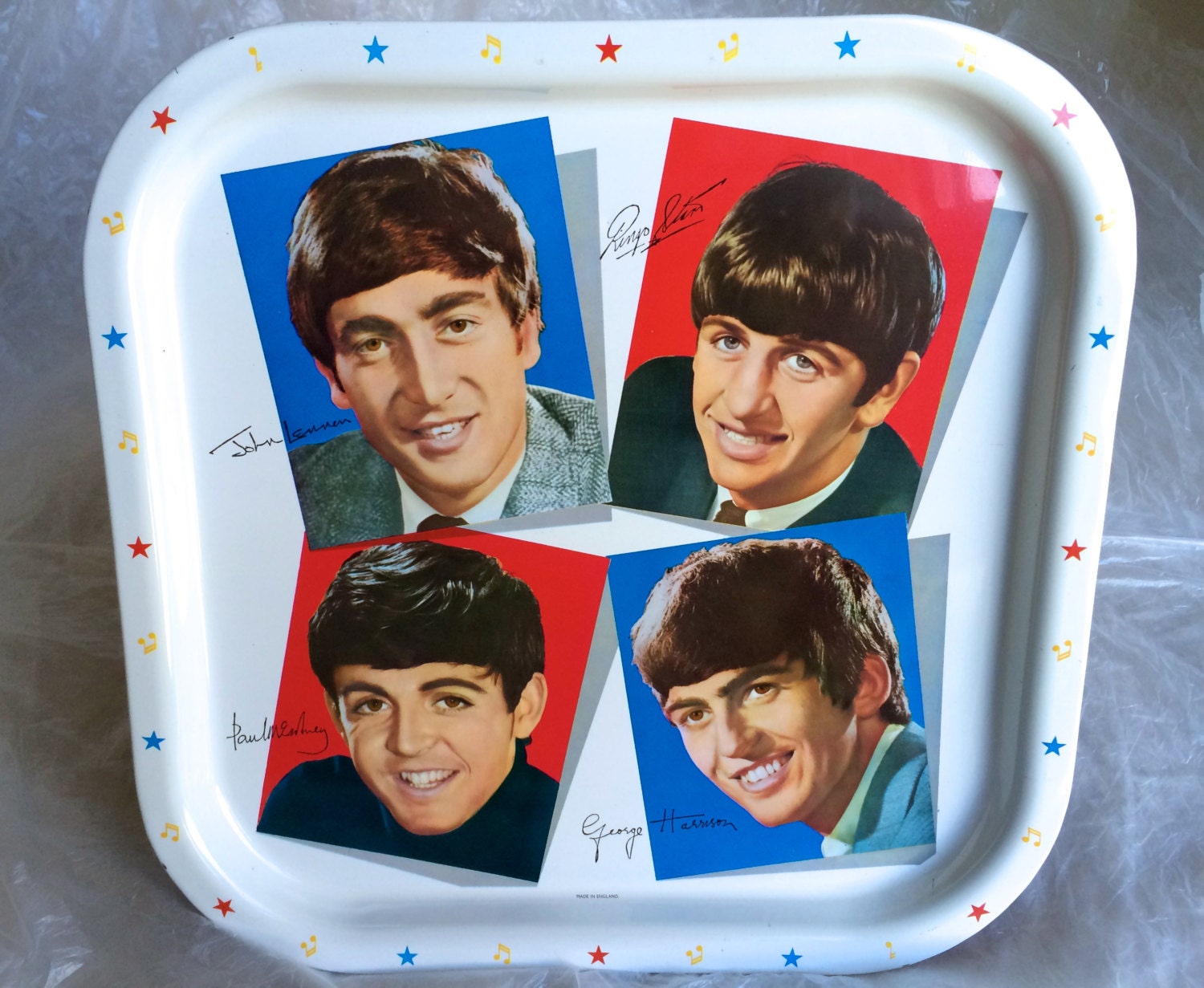 Vintage 1960’s 1970’s Beatle’s Serving Tray Made in England KW: 60’s ...