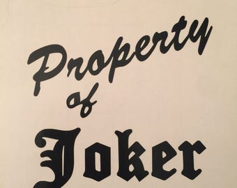 Property of joker | Etsy
