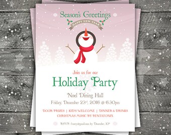 Holiday party flyer | Etsy
