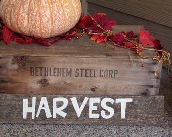 Harvest sign | Etsy