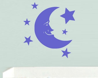 Half moon decal | Etsy